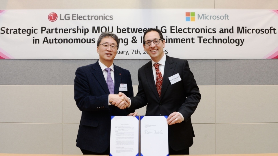 Συνεργασία Microsoft και LG στον τομέα της αυτοκίνησης