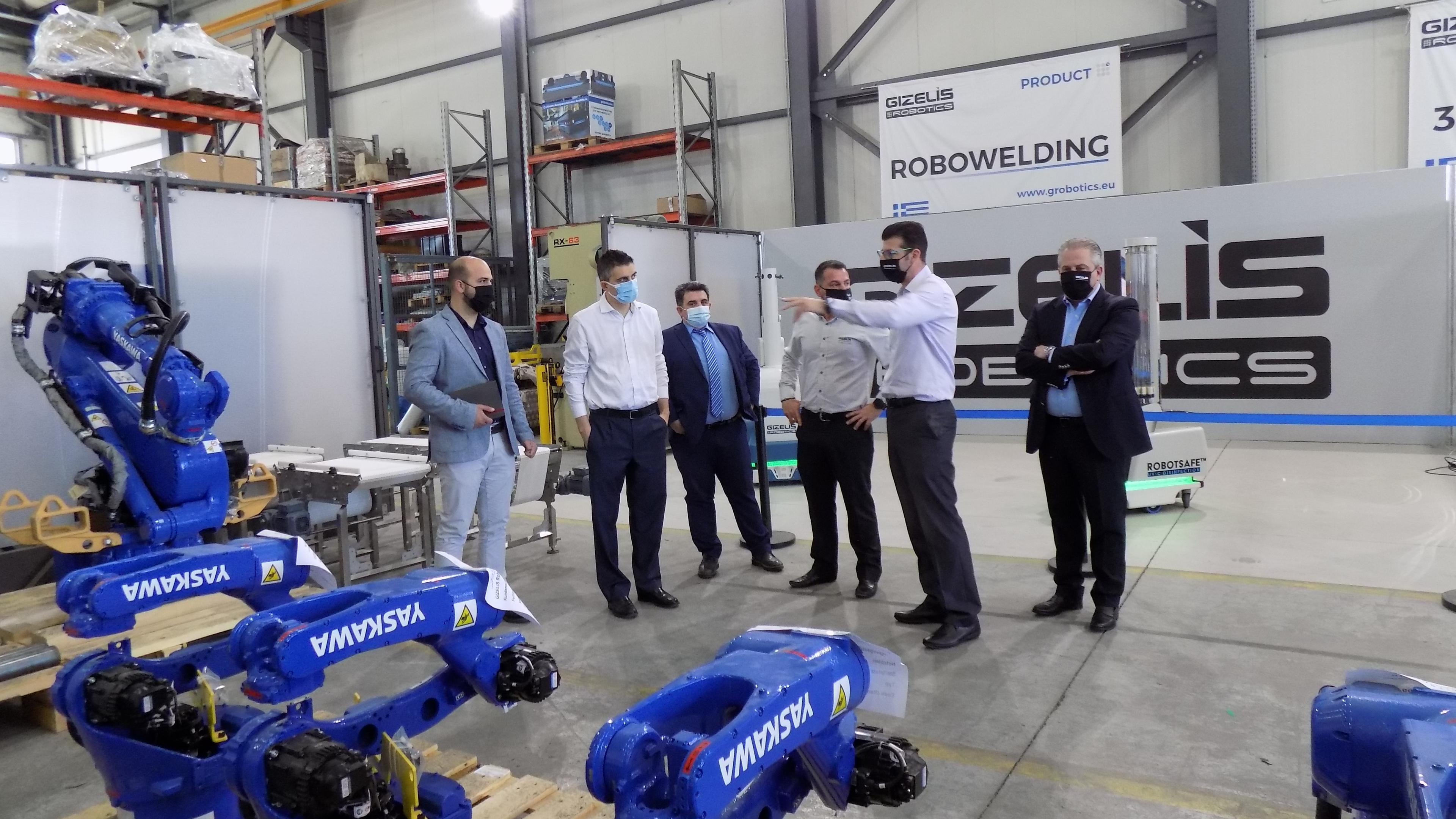 Τις εγκαταστάσεις της Gizelis Robotics επισκέφθηκε ο Υφ. Ανάπτυξης και ...